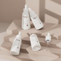 China Transparent Red Glass Dropper Bottle For Serum Lotion Toner for sale