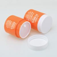 China 100g Screw Cap Flip Top Plastic Jar Custom Color Cosmetic Cream Jar for sale