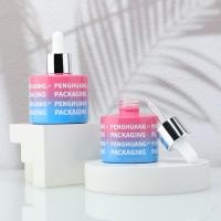 China Fancy Glass Oil Serum Bottles  With Dropper Cap 30ml 50ml for sale