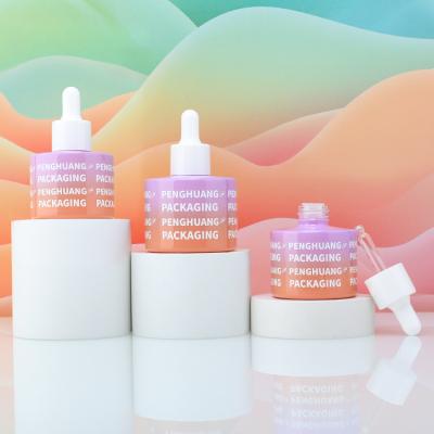 China Custom Glass Dropper Bottle 30ML 50ML Silk Screen for sale