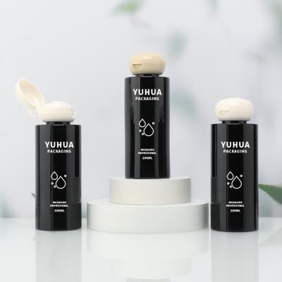 China OEM 100ml PET Plastic Flip Cap Bottle For Shampoo Toner Skincare Packaging for sale