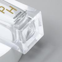 China YUHUA Serum Dropper Bottles Custom Logo Square Clear Hair Oil Glass Dropper Bottle 1oz 30ml 50ml for sale