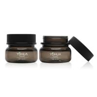 China Custom Round Custom Logo  Plastic Cream Jar With Matte Finish And Screw Cap for sale