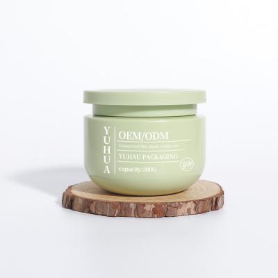 China Round Empty Wide Mouth Plastic Cream Jar 300g 550g 10oz Hair Body Scrub Container for sale