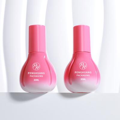 China Hot Sale Pump Cap Glass Cosmetic Bottle Container For Serum Cream Lotion for sale