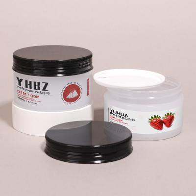 China Customizable Logo Round Plastic Packaging Jars With Screw Caps Empty Body Butter Container for sale