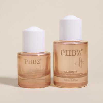 China Frosted Clear Glass Dropper Bottles With Pipette Cap Skincare Packaging Container Serum Bottle for sale
