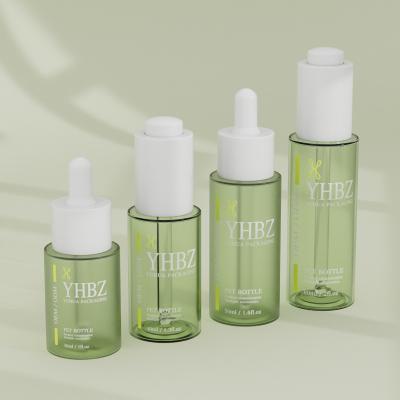 China 30ml 40ml 50ml 60ml Serum Dropper Bottle Plastic Empty Essential Oil Bottle for sale
