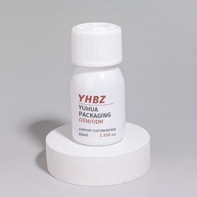 China Custom Plastic Packaging Bottles White Pill Bottle 40ml 60ml 100ml Vitamin Capsule Container for sale
