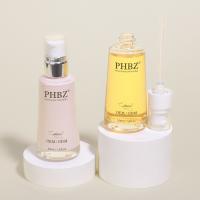 China Clear Liquid Foundation Glass Bottle 50ml Empty Serum Cream Lotion Pump Bottle for sale