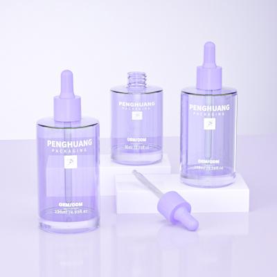 China Luxury Cosmetic Packaging Container 80ml 100ml 120ml Large Capacity Serum Dropper Bottle for sale