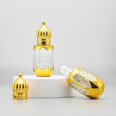 China 6ml 8ml 12ml Empty Glass Roll On Bottle Luxury Cosmetic Packaging Container Perfume Essential Oil Bottle for sale