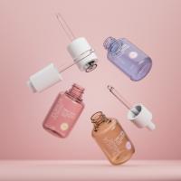 China Cylinder Shape Oil Serum Bottle With Dropper 50ML Plastic Essential Oil Bottle for sale