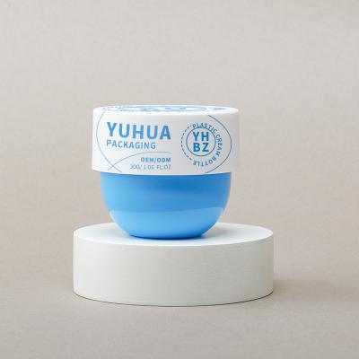 China 30ml 50ml Plastic Cosmetic Jar Eco Friendly Pp Body Butter Cream Jar With Flip Cap Jar for sale