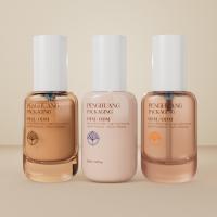 China Transparent Foundation Glass Bottle 30ml 1oz  Empty Foundation Bottles With Cap for sale