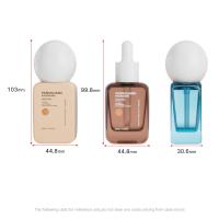 China Luxury Wholesale Foundation Bottles 30ML Round Ball Cap Thick Bottom Empty Liquid Foundation Bottles for sale