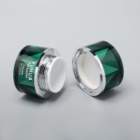 China Custom 50G Body Cream Jars Luxuyr Empty Acrylic Double Wall Cosmetic Jars With Lid for sale