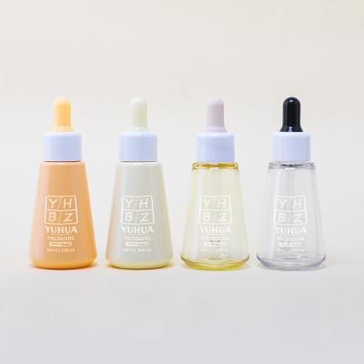 China Wholesale Silk Screen Printing Serum Dropper Bottles 50ML Customizable Plastic Essence Oil Bottle for sale