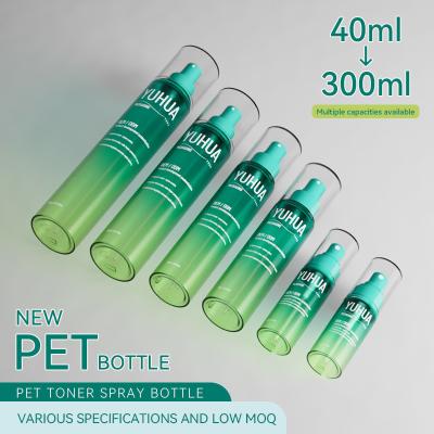 China Silk Screen Printing PET Spray Bottle with Fine Mist Spray Pattern for sale