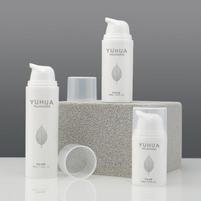 China Customized Eco-Friendly 15ml 30ml 50ml Refillable PP Airless Pump Bottle for Face Cream and Sunscreen Lotion Packaging for sale