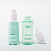 China 50ml Clear PET Flat Shoulder Lotion Pump Bottle for Customized Cosmetic Packaging with Silk Screen Printing for sale