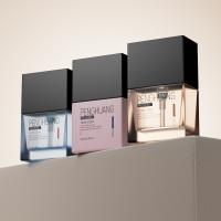 China Frosted Liquid Foundation Bottles for Square Packaging 25ml Capacity Clear Surface for sale