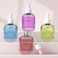 China 30ml Glass Serum Dropper Bottle oil serum bottle featuring Silk Screen Hot Stamping Labeling ideal for essential oils and skincare products for sale