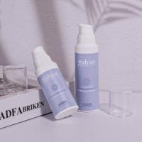 China Recyclable Plastic Lotion Bottle with Airless Pump and Screw Cap for Cosmetic Serum Toner Packaging and Custom Logo Printing for sale