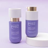 China Comprehensive Cosmetic Packaging Set featuring luxury glass bottles golden cap lotion bottles cream jars and cosmetic packaging for sale