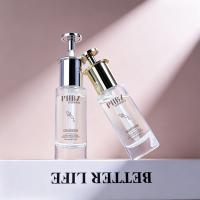 China Silk Screen Printing Round Oil Serum Bottle Durable Leak Proof Packaging Container for Essential Oils and Cosmetics for sale