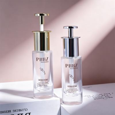 China Silk Screen Printing Round Oil Serum Bottle Durable Leak Proof Packaging Container for Essential Oils and Cosmetics for sale