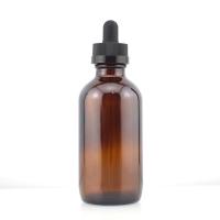 China 120ml Empty Amber Glass Bottles 4 Oz Boston Round Glass Bottles For Oil Products for sale