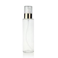 China Transparent 120ml Glass Lotion Bottles With Pump FDA Certificate Round Shape for sale