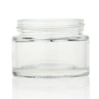 China 50g Glass Jar Cream Glass Jar With Gold Cap for sale