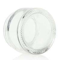 China 50g Glass Jar Cream Glass Jar With Gold Cap for sale