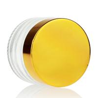 China 50g Glass Jar Cream Glass Jar With Gold Cap for sale