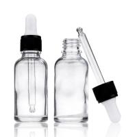 China Essential Oil 30ml 1 Oz Clear Glass Dropper Bottles Other Color Customization for sale