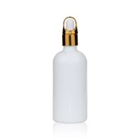 China Wholesale 100ml White Porcelain Bottles  With Glass Dropper For Essential Oils for sale