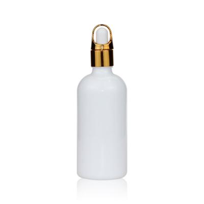 China Wholesale 100ml White Porcelain Bottles  With Glass Dropper For Essential Oils for sale