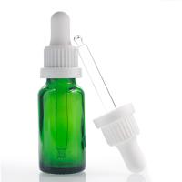 China 20ml Green Glass Essential Oil Bottle Round Dropper Bottle ODM Custom for sale