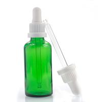 China Green 50ml Glass Essential Oil Bottle with Dropper Customizable Capacity 5ml to 100ml for sale