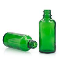 China Green 50ml Glass Essential Oil Bottle with Dropper Customizable Capacity 5ml to 100ml for sale