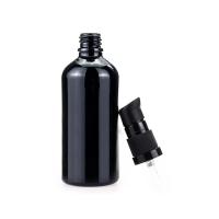 China Black Glass Dropper 100ml Pipette Bottle Customized Cosmetic Bottle for sale