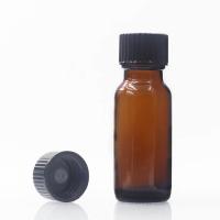 China Plastic PP Cap Boston Glass Bottles 15ml Amber Glass Bottles With Dropper for sale