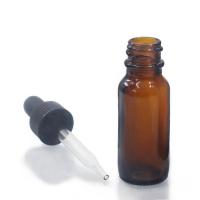 China Plastic PP Cap Boston Glass Bottles 15ml Amber Glass Bottles With Dropper for sale
