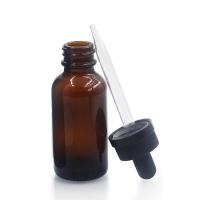 China OEM Amber Boston Round Glass Bottles 30ml Amber Dropper Bottles for sale