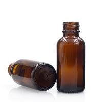 China OEM Amber Boston Round Glass Bottles 30ml Amber Dropper Bottles for sale