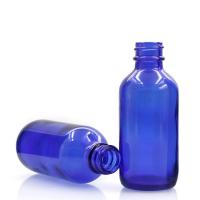 China Round ODM Boston Glass Bottles 2 Oz Blue Glass Spray Bottles for sale