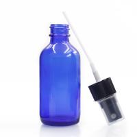 China Round ODM Boston Glass Bottles 2 Oz Blue Glass Spray Bottles for sale
