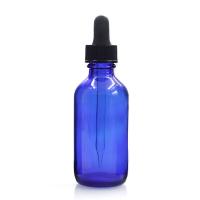 China Round ODM Boston Glass Bottles 2 Oz Blue Glass Spray Bottles for sale